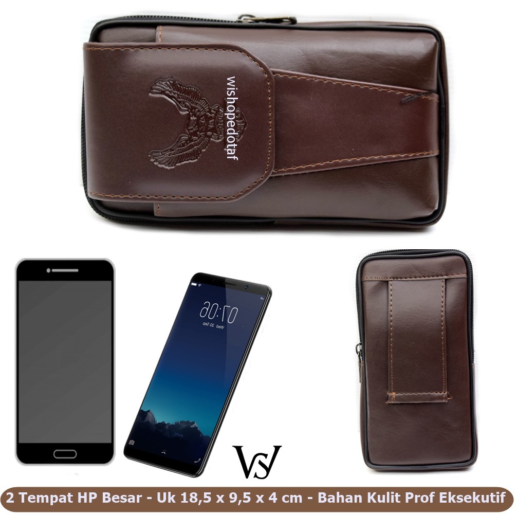 Dompet Pria Hp Combi Flip Emboss Kulit Pro Max Brown, Fesyen Pria, Tas ...