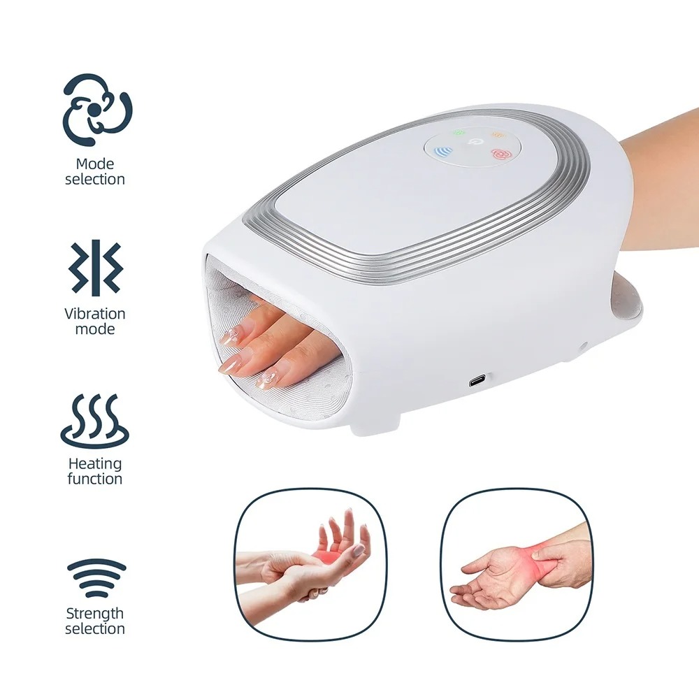 Electric Hand Massager Palm Finger Acupoint Low Frequency Air Pressure ...