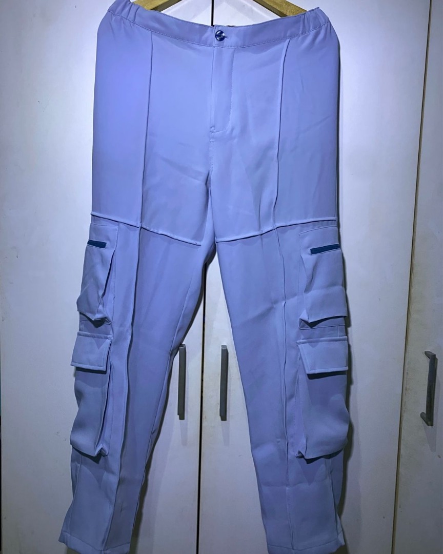 ERIGO X WIDE CARGO PANTS SKY BLUE - CELANA PANJANG KARGO LEBAR BIRU ...