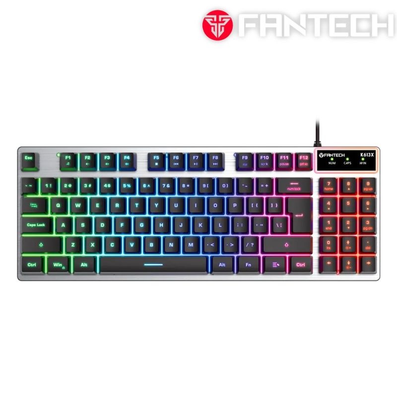 FANTECH K613X 鋁合金面板89鍵多彩燈效懸浮式薄膜鍵盤 有線鍵盤 電競鍵盤 注音 倉頡, 電腦及科技產品, 電腦周邊產品, 電腦 ...