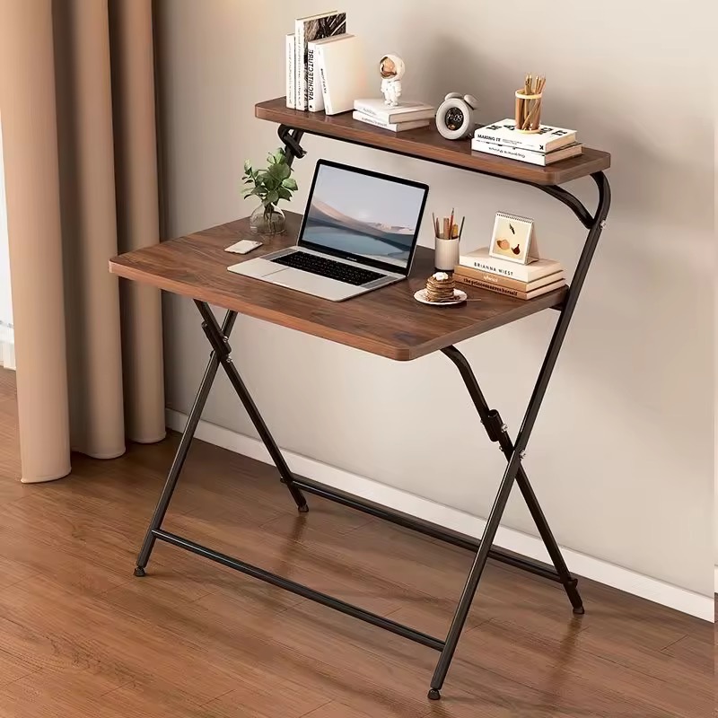 Foldable Writing Desk | Compact Folding Computer Desk | Metal Frame ...