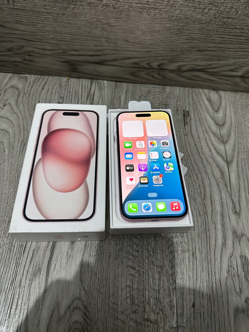 iPhone 15 plus 128gb Pink iBox Garansi On Maret 2026, Telepon Seluler ...