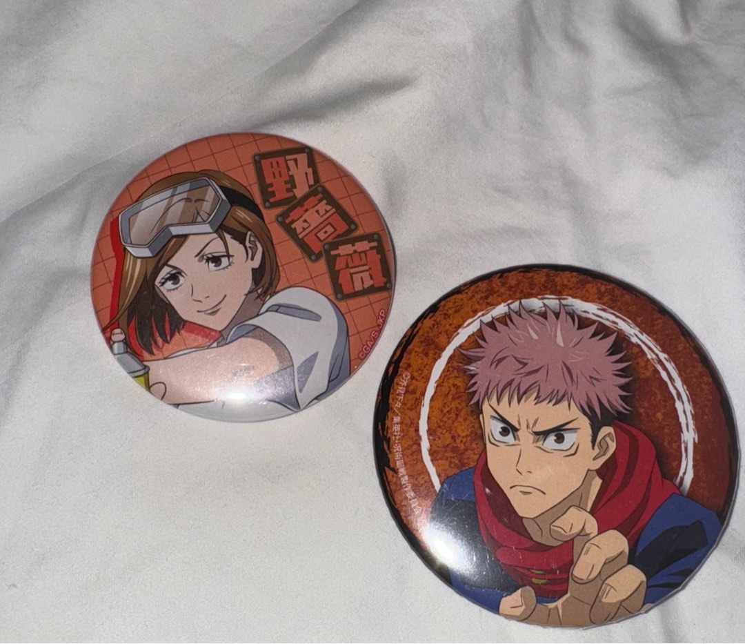 JUJUTSU KAISEN JJK Official Merchandise Nobara and Itadori Yuuji Pins ...
