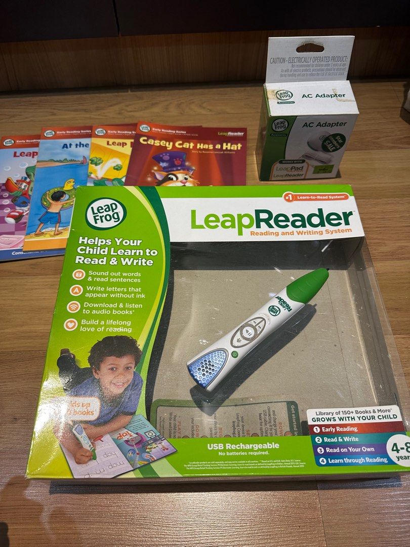 Leapfrog Leap Reader with Books, Hobbies & Toys, Toys & Games on Carousell