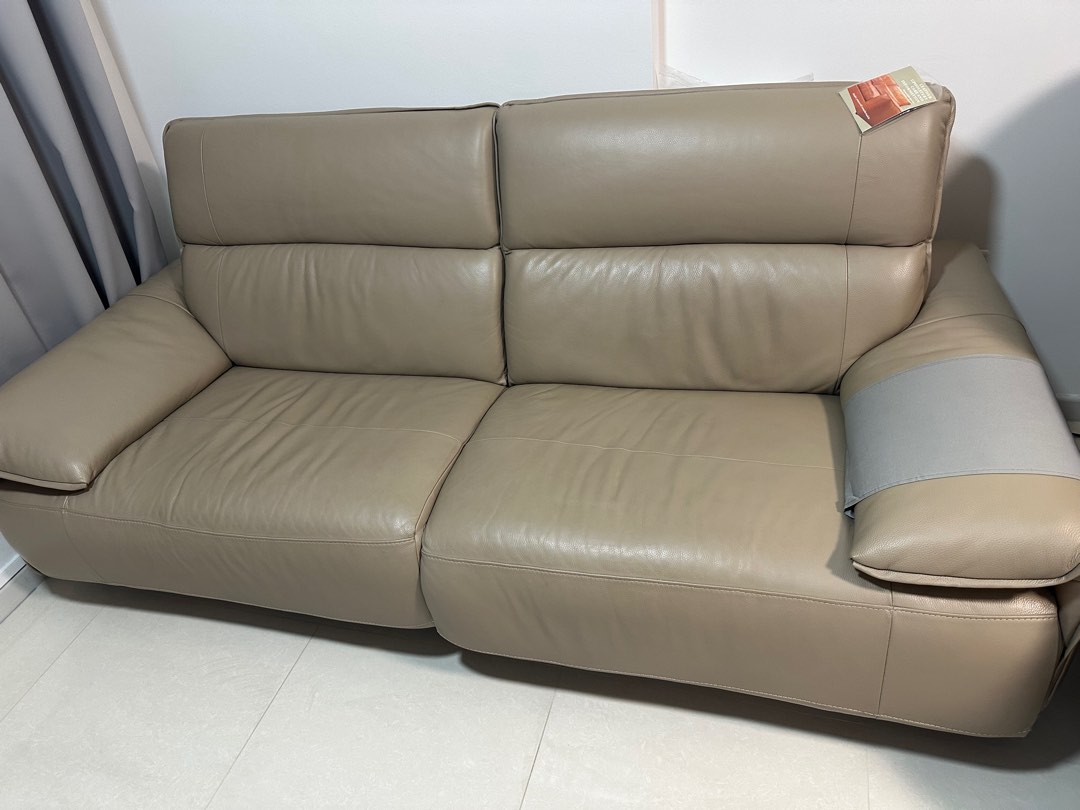 Angelo 3RR full leather Incline Sofa, Furniture & Home Living ...