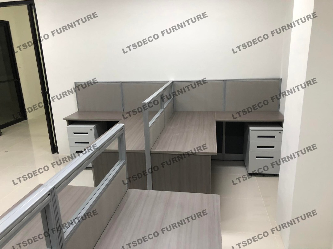 lshape cubicle workstation table office partitions, Furniture & Home ...