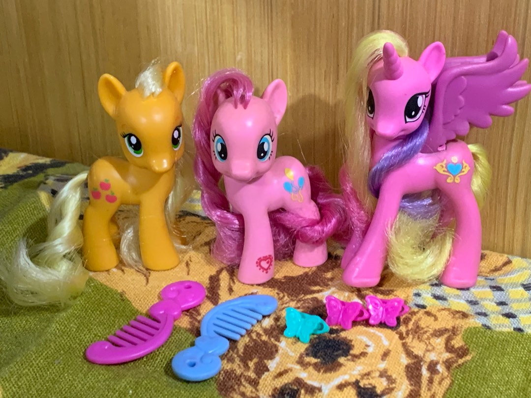 My Little Pony Toy G4 Set (Apple Jack, Pinkie Pie, & Princess Cadence ...
