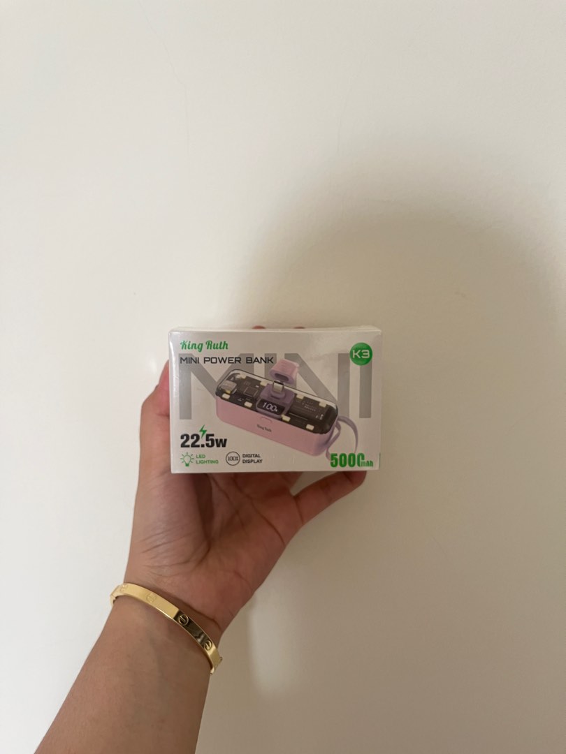 (NEW SEGEL) Mini Powerbank 5000mAh Portable Mini Transparan Lightning ...