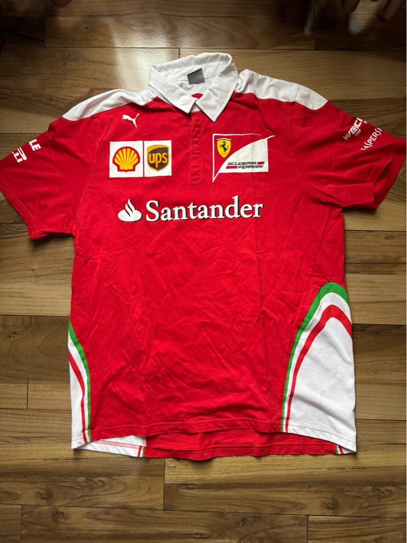 Puma f1 race ferarri merch, Fesyen Pria, Pakaian , Atasan di Carousell