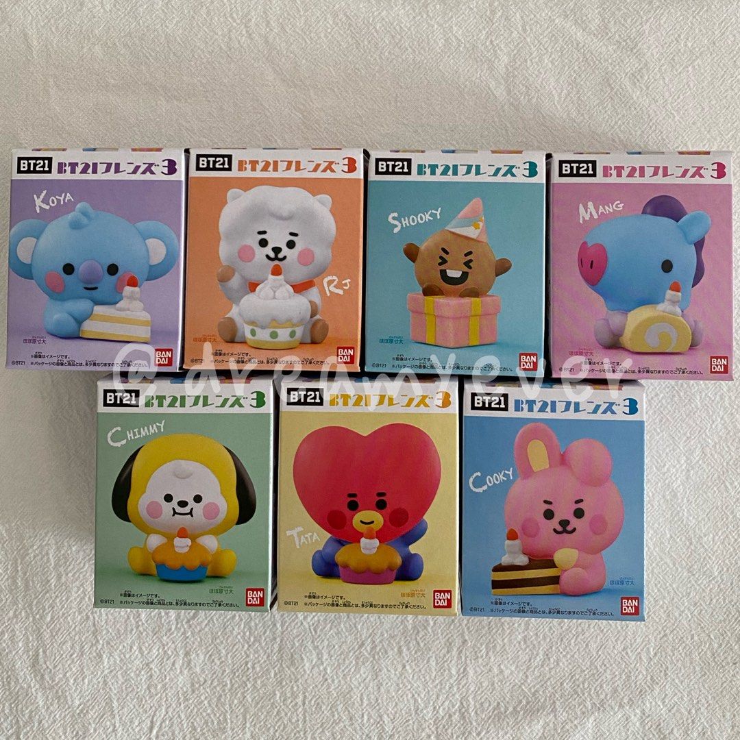 [ReadyStock] BTS BT21 Friends 3 Figure Bandai, Hobbies & Toys ...