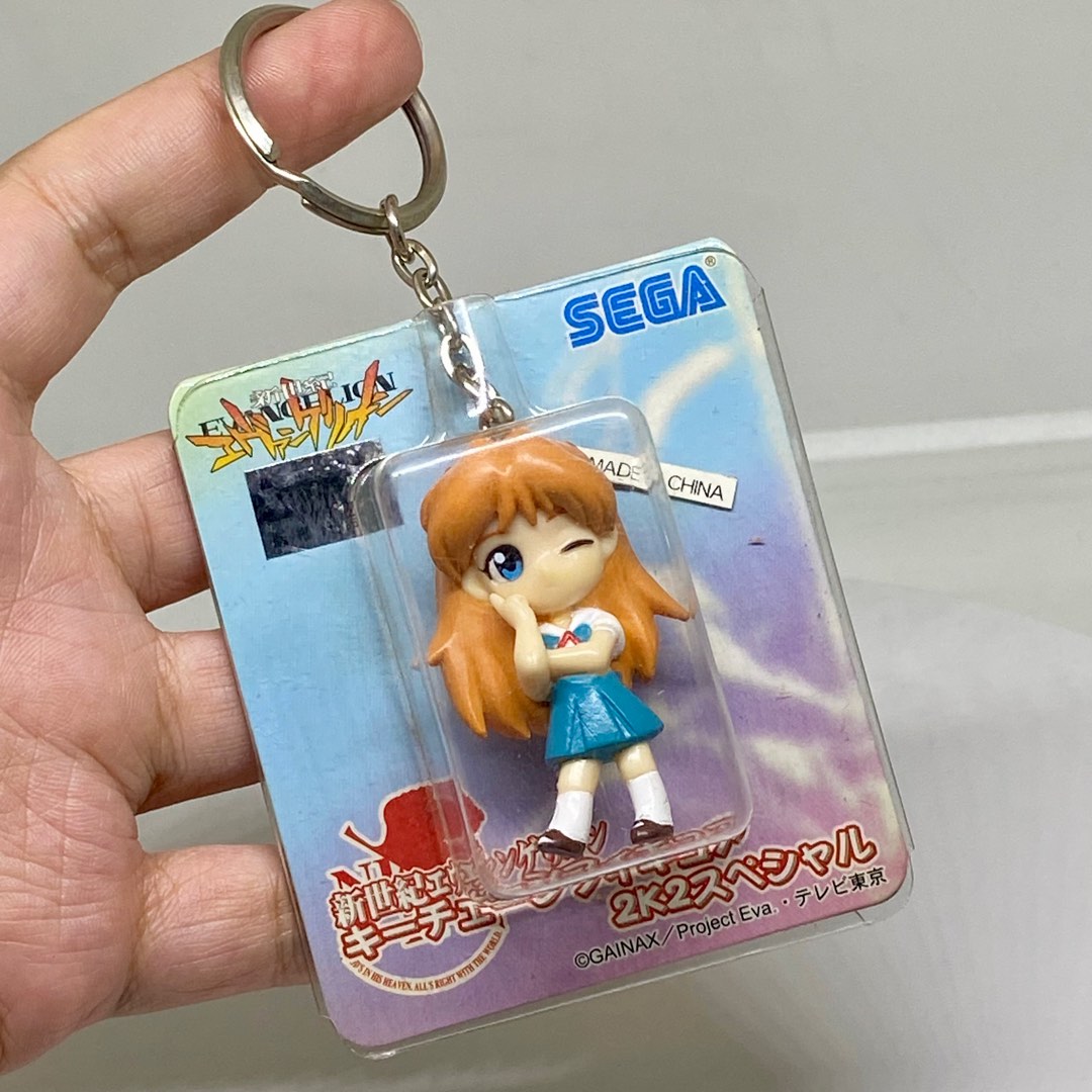 SEGA NEON GENESIS EVANGELION ASUKA LANGLEY KEYCHAIN CHARM ANIME FIGURE ...