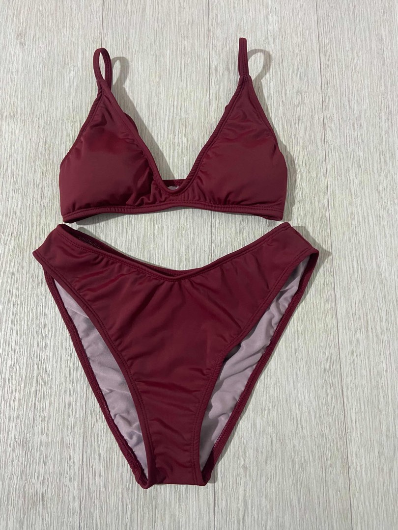 Sew Local PH Ika Swimsuit/Bikini in Wine, Women's Fashion, Swimwear ...
