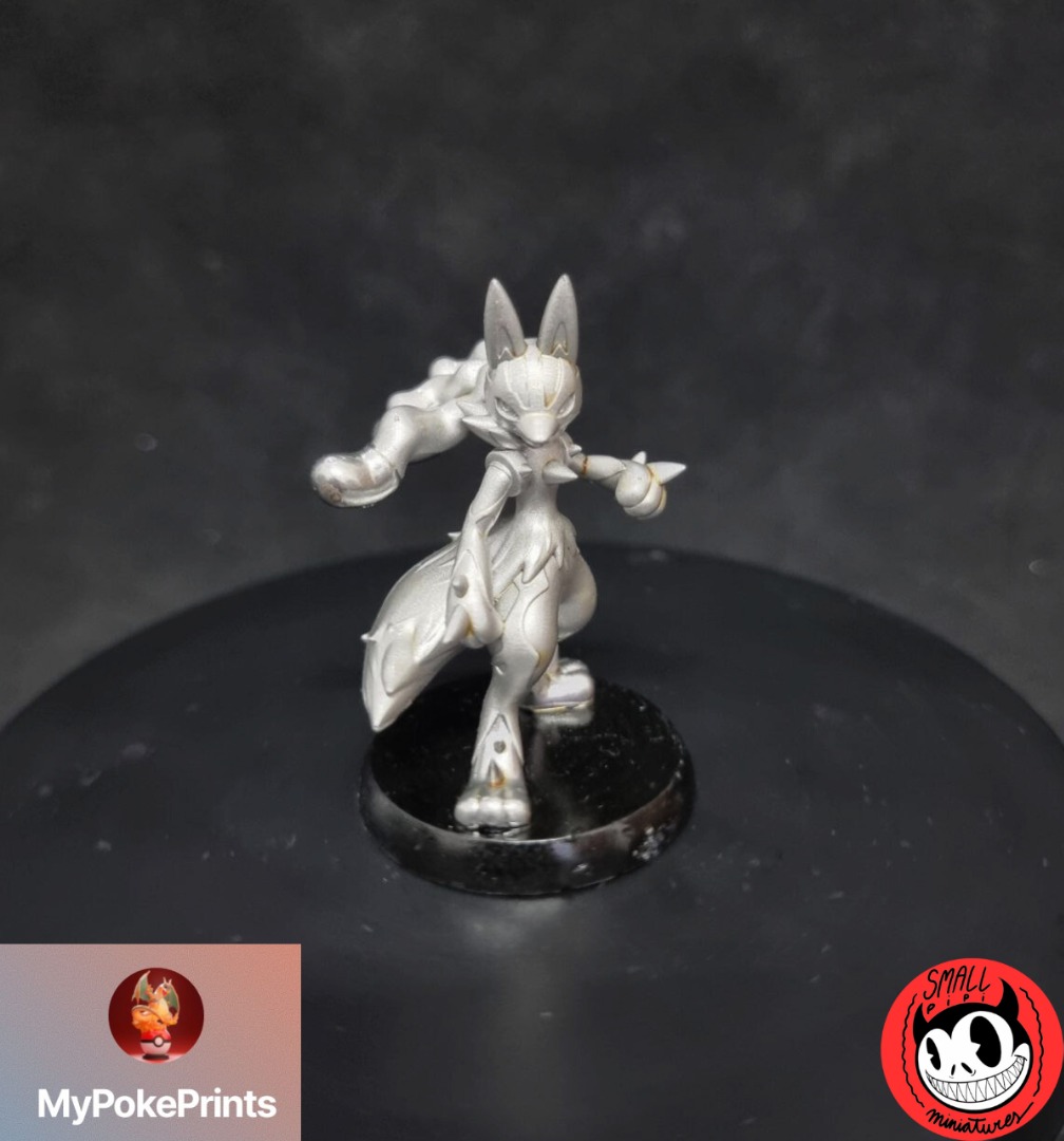 Shiny Silver Mega Lucario – Fan-Made Pokémon Collectible (Limited ...