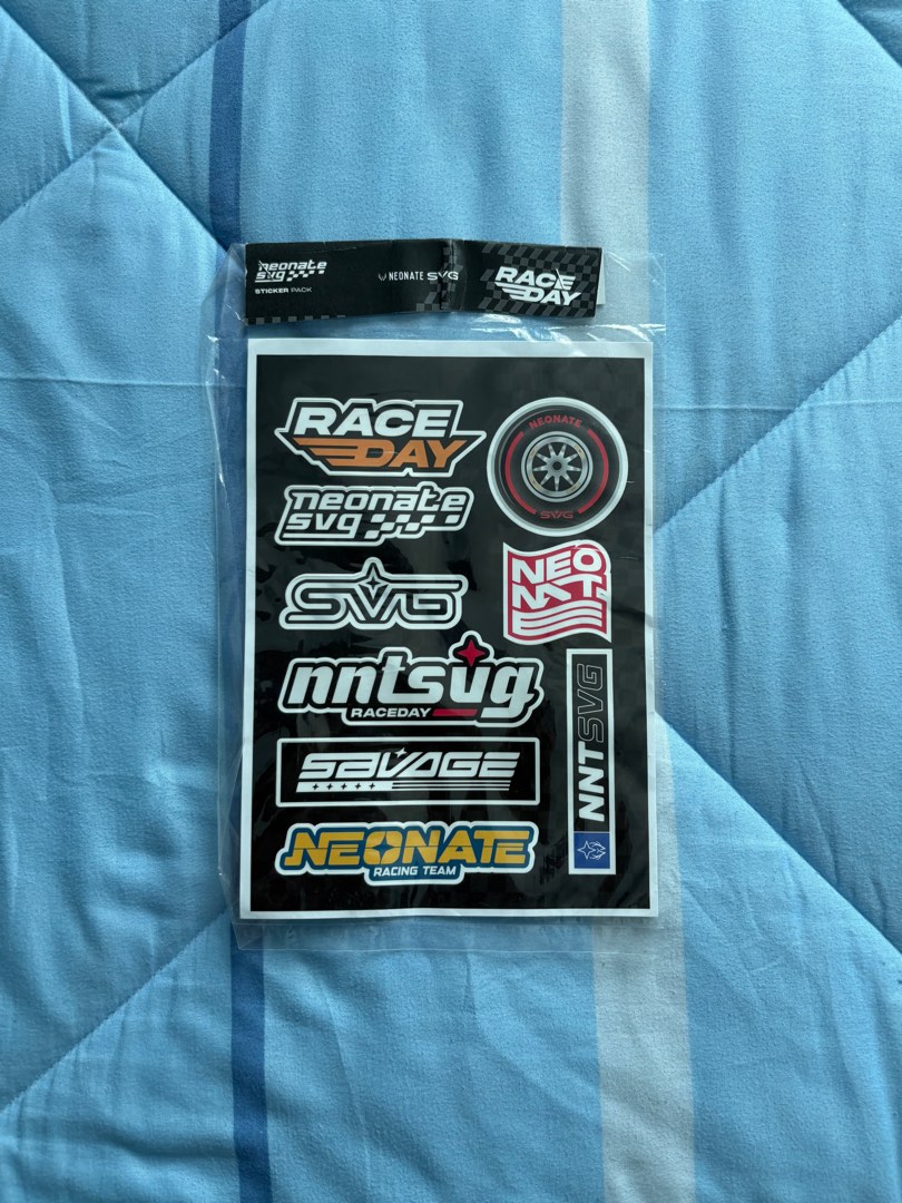 Svg x Neonate race day sticker, Hobbies & Toys, Collectibles ...