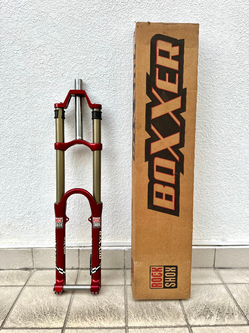 Vintage 2001 Rock Shox Boxxer 1 Cherry Red DH MTB Dual Crown Coil Fork ...