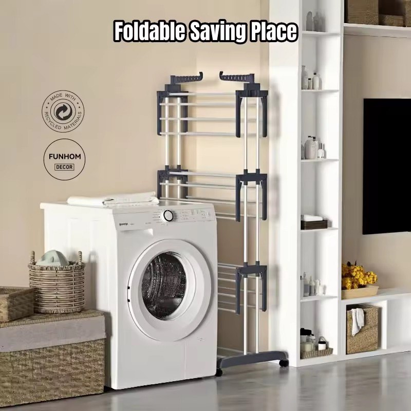 Washing machine rack | Laundry Drying Dryer Racks | Balcony Clothes ...