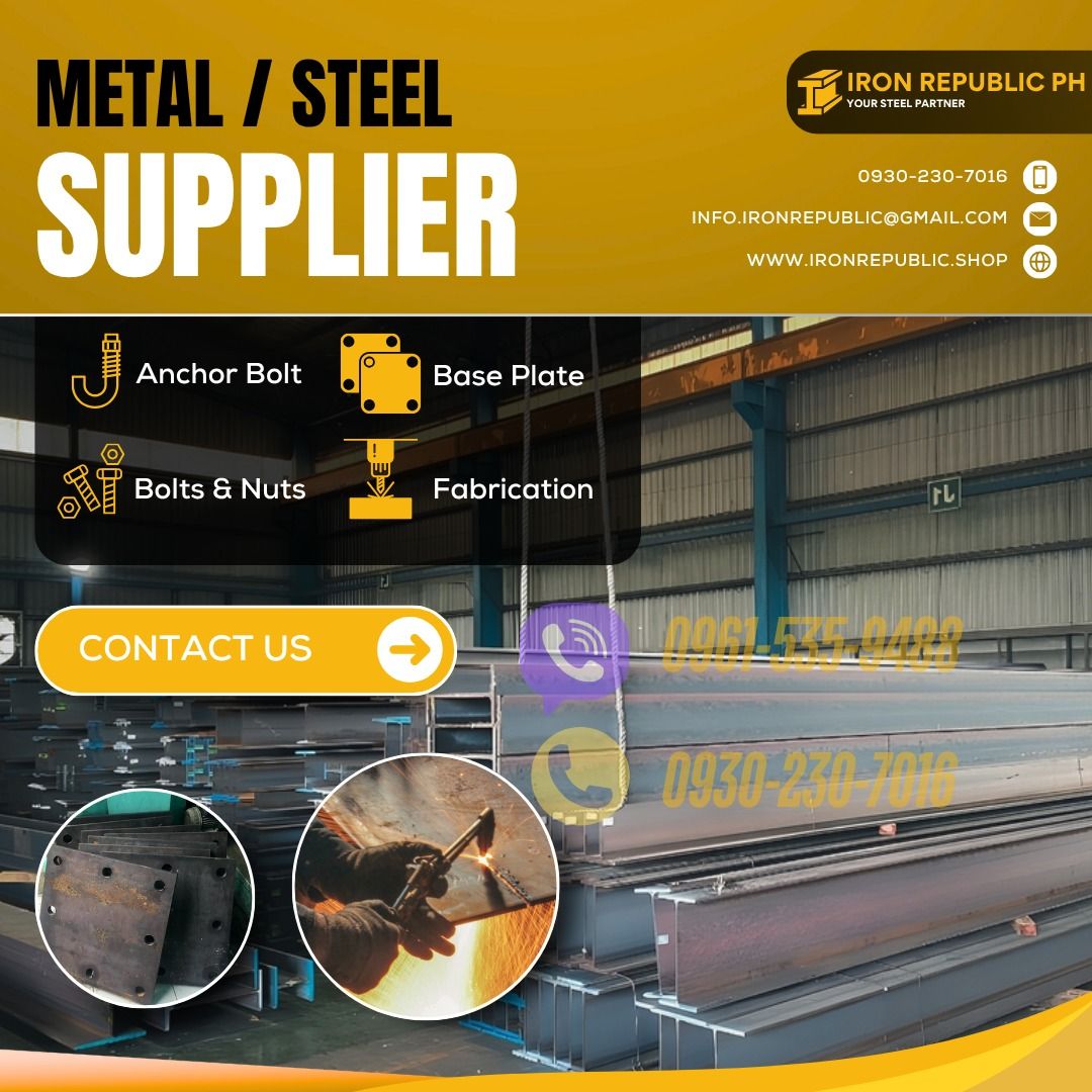 A325 Anchor Bolts and Mild Steel Plate / Stud Bolts / Hex Bolt / Cut Size MS Plate / Mild Steel ...