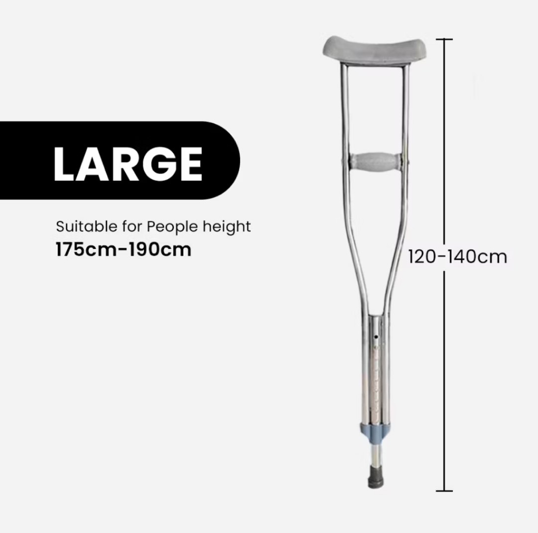 Aluminium Shoulder Crutches Adjustable Height / Light Weight Underarm ...