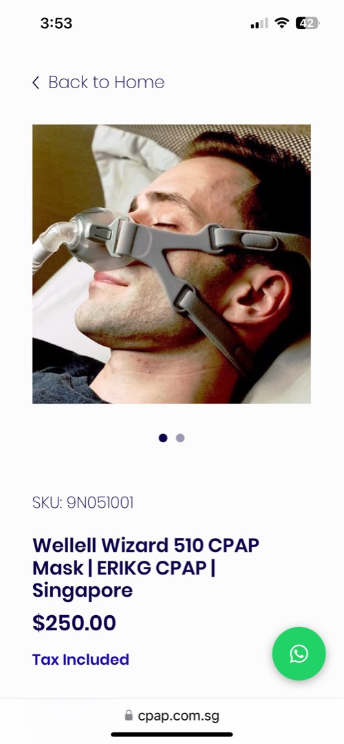 Apex CPAP mask brand new in bag, Health & Nutrition, Health Monitors ...
