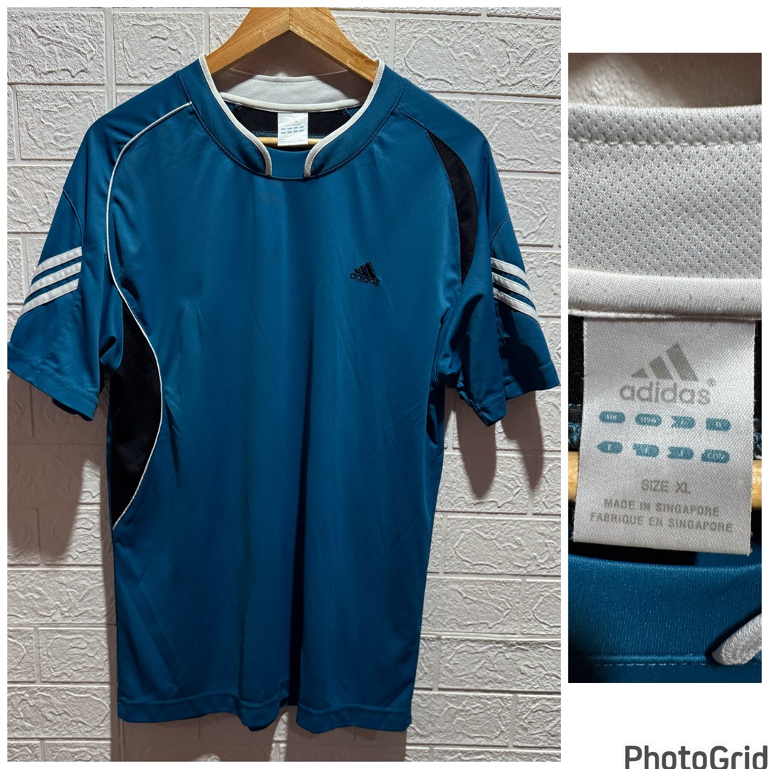 Auth. Adidas Blue Training Top_L-XL_Euc, Men's Fashion, Activewear on ...
