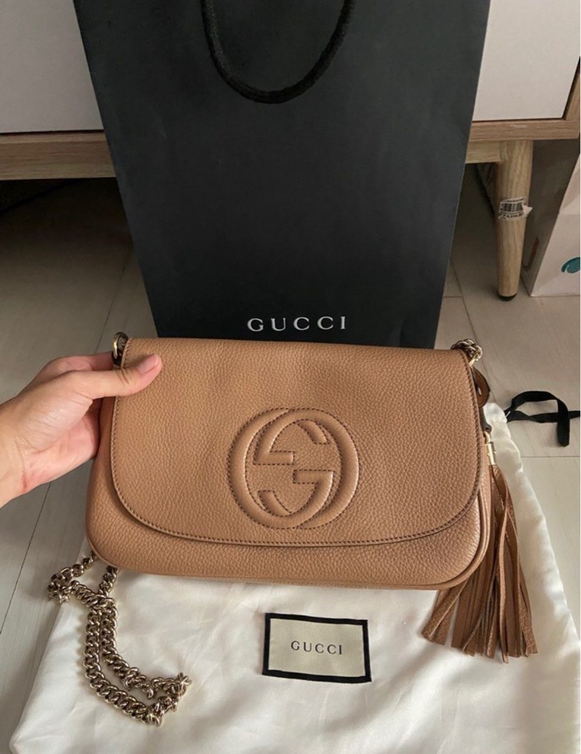 Authentic Gucci Flap Bag, Luxury, Bags & Wallets on Carousell