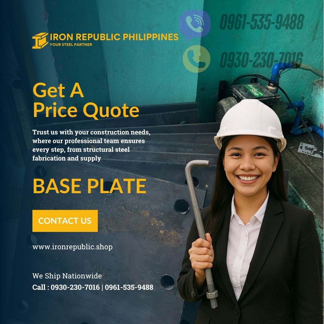 base plate with holes / Anchor Bolts 32mm w/ nut & Washer / Stud Bolts / High Tensile Bolt ...