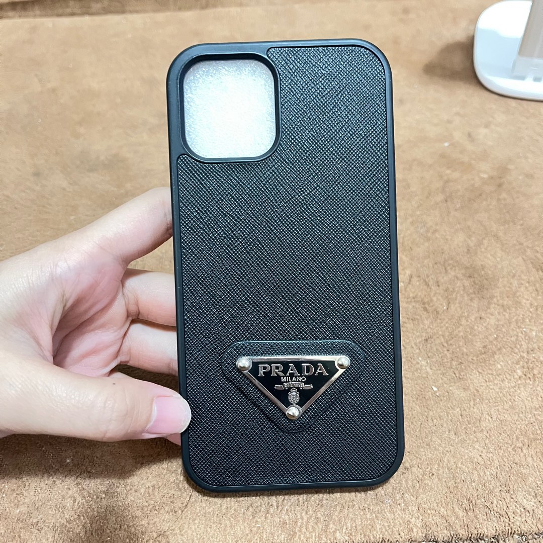 Case casing iPhone 12 prada black color hitam man woman, Telepon ...