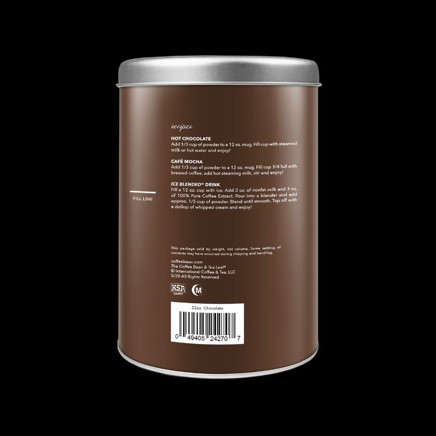 CBTL Chocolate 22oz 624gm The Coffee Bean and Tea Leaf Flavour Powder ...
