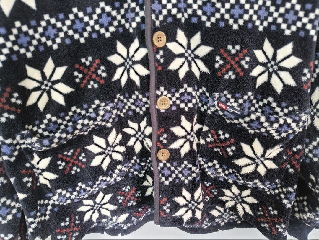 EDWIN X NAVAJO FLEECE JACKET, Men's Fashion, Tops & Sets, Vests on ...