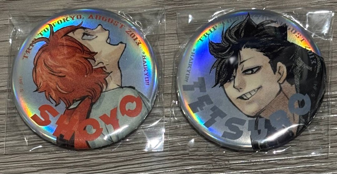 Haikyuu badges, Hobbies & Toys, Memorabilia & Collectibles, Fan ...
