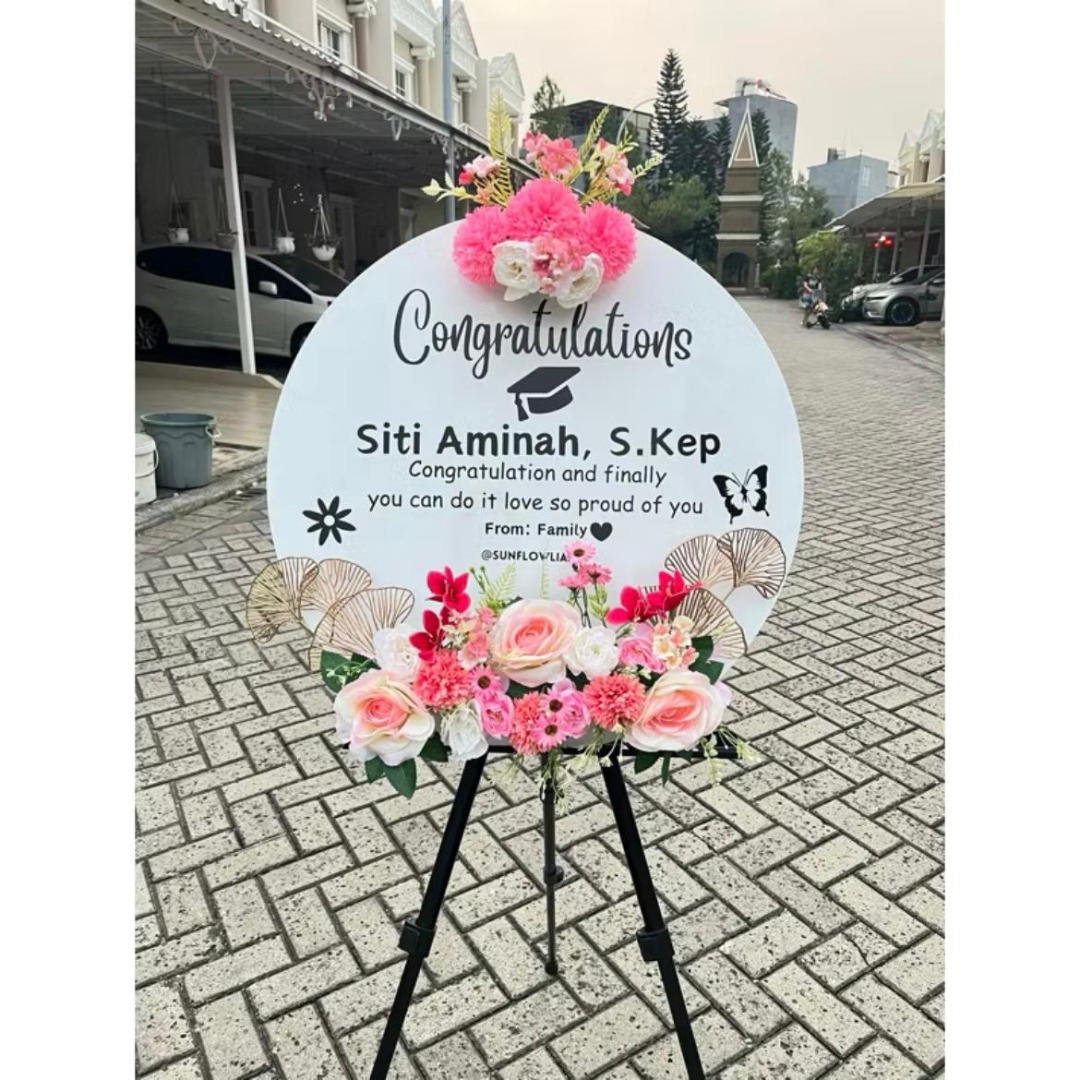 Jual & Sewa Papan Bunga Akrilik Elegan - Custom Tulisan, Eksklusif ...