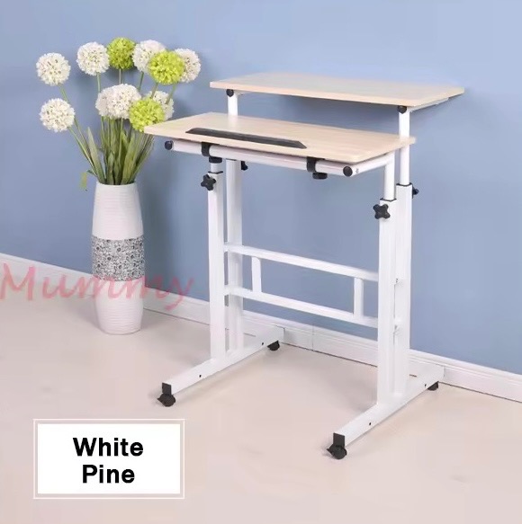 Laptop Table Wheels | Adjustable Height Desk | Rolling Laptop Table ...