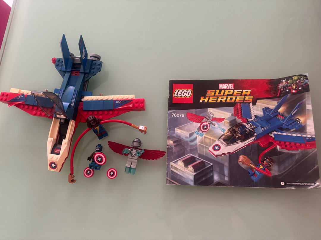 Marvel LEGO 76076 Captain America Jet Pursuit, Hobbies & Toys, Toys ...
