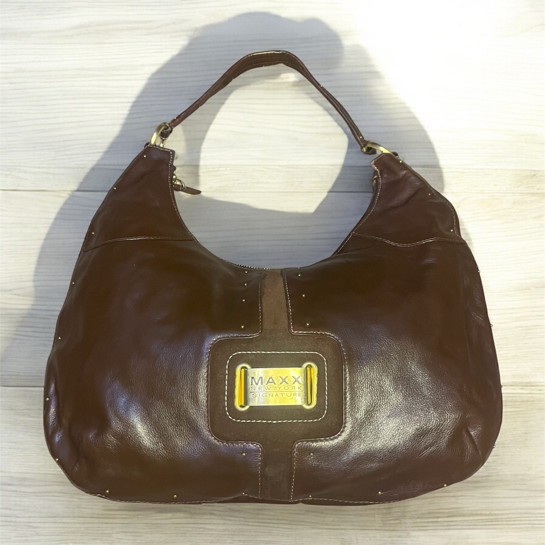 MAXX NEW YORK genuine leather hobo bag, authentic brand Maxx dari USA ...