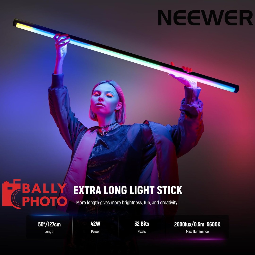 Neewer TL120C RGB LED Tube Light Full Color RGBWW Photography LED Video ...