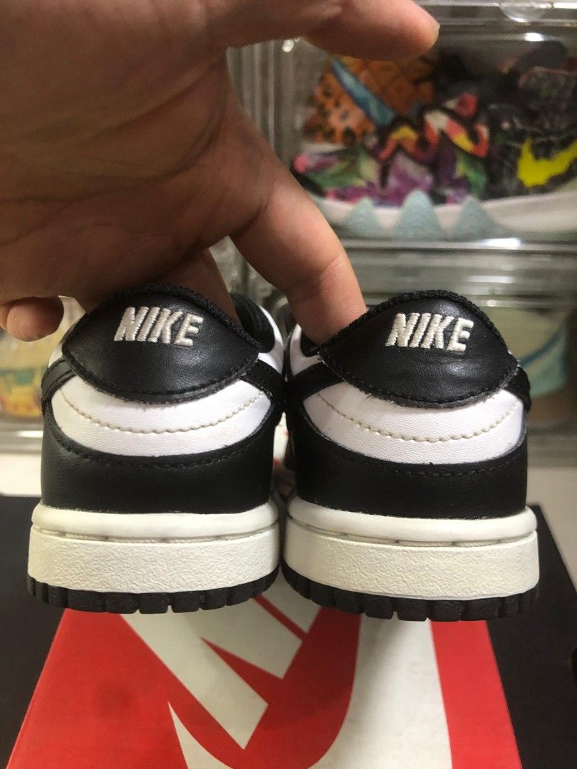 Nike Dunk Low Panda (Toddler), sz 16cm, Bayi & Anak, Lainnya di Carousell
