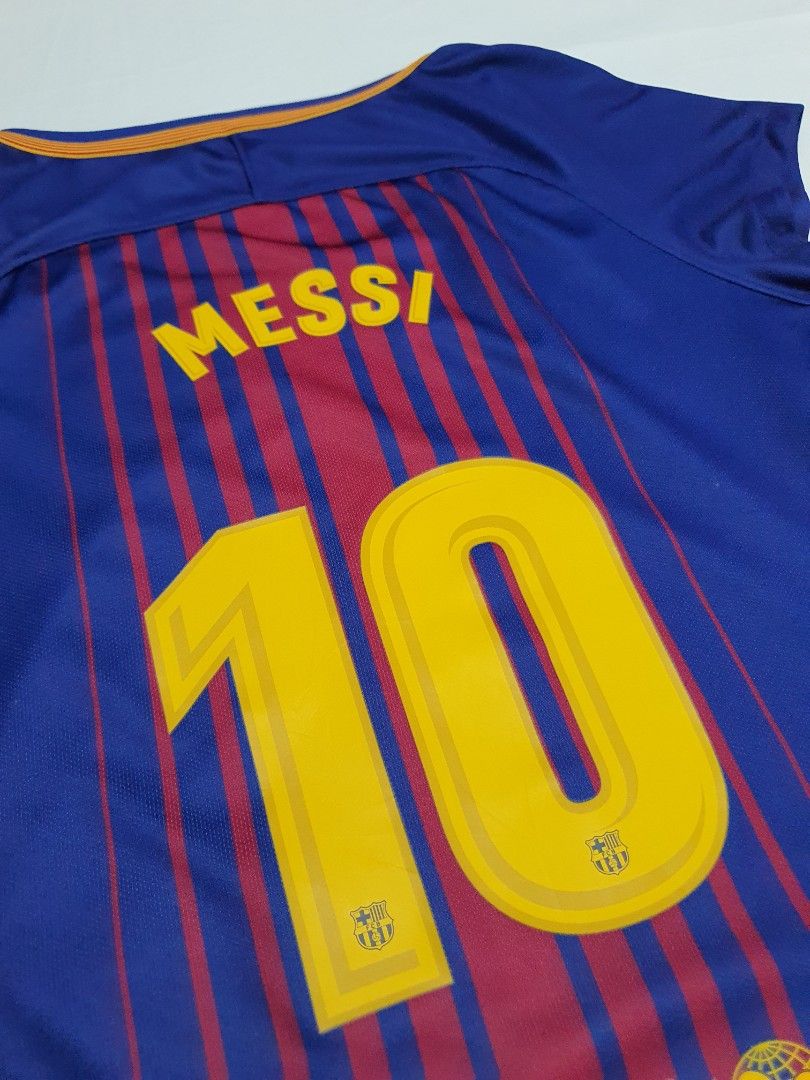 Nike Lionel Messi FC BARCELONA 2017-18 Home Jersey Complete with Name ...