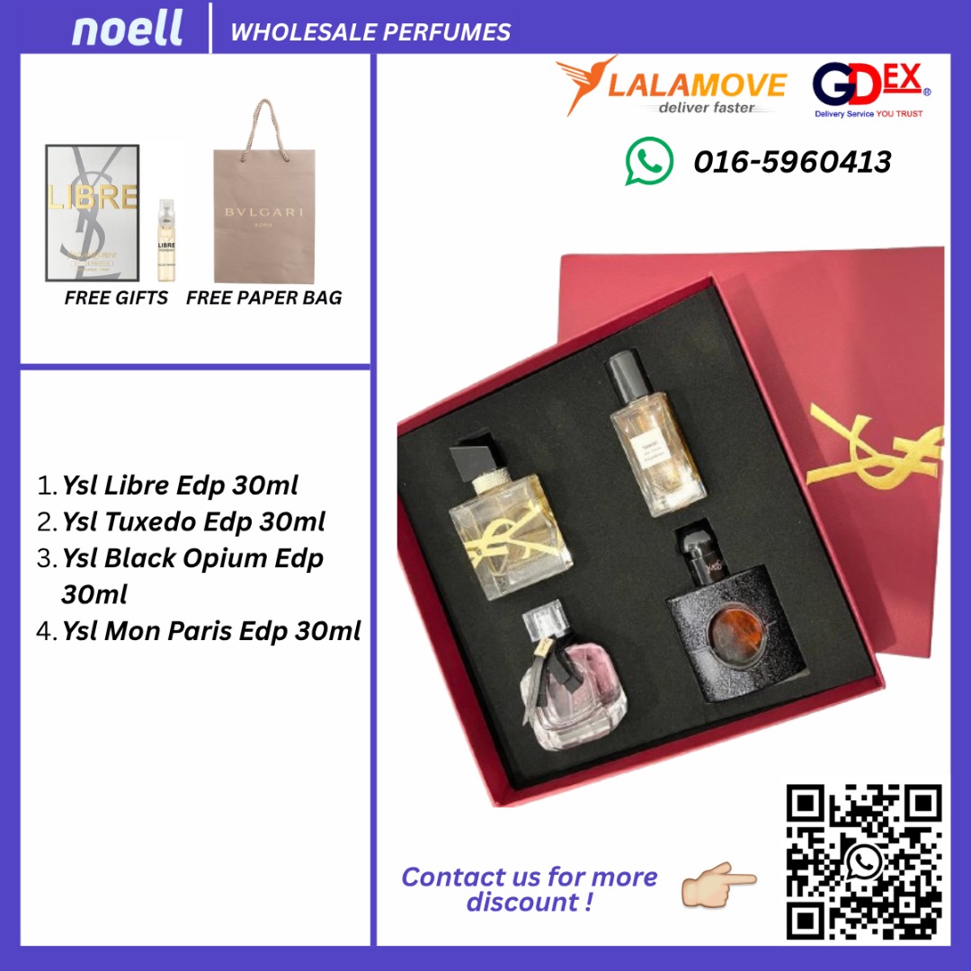 [ORIGINAL] AUTHENTIC READY STOCK YSL SET 4X30ML RED BOX PERFUME FOR ...