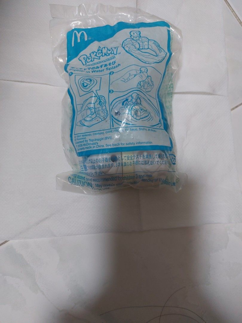 Mcdonalds Happy meal toy Pokemon peplum in water splash, Hobbies & Toys ...