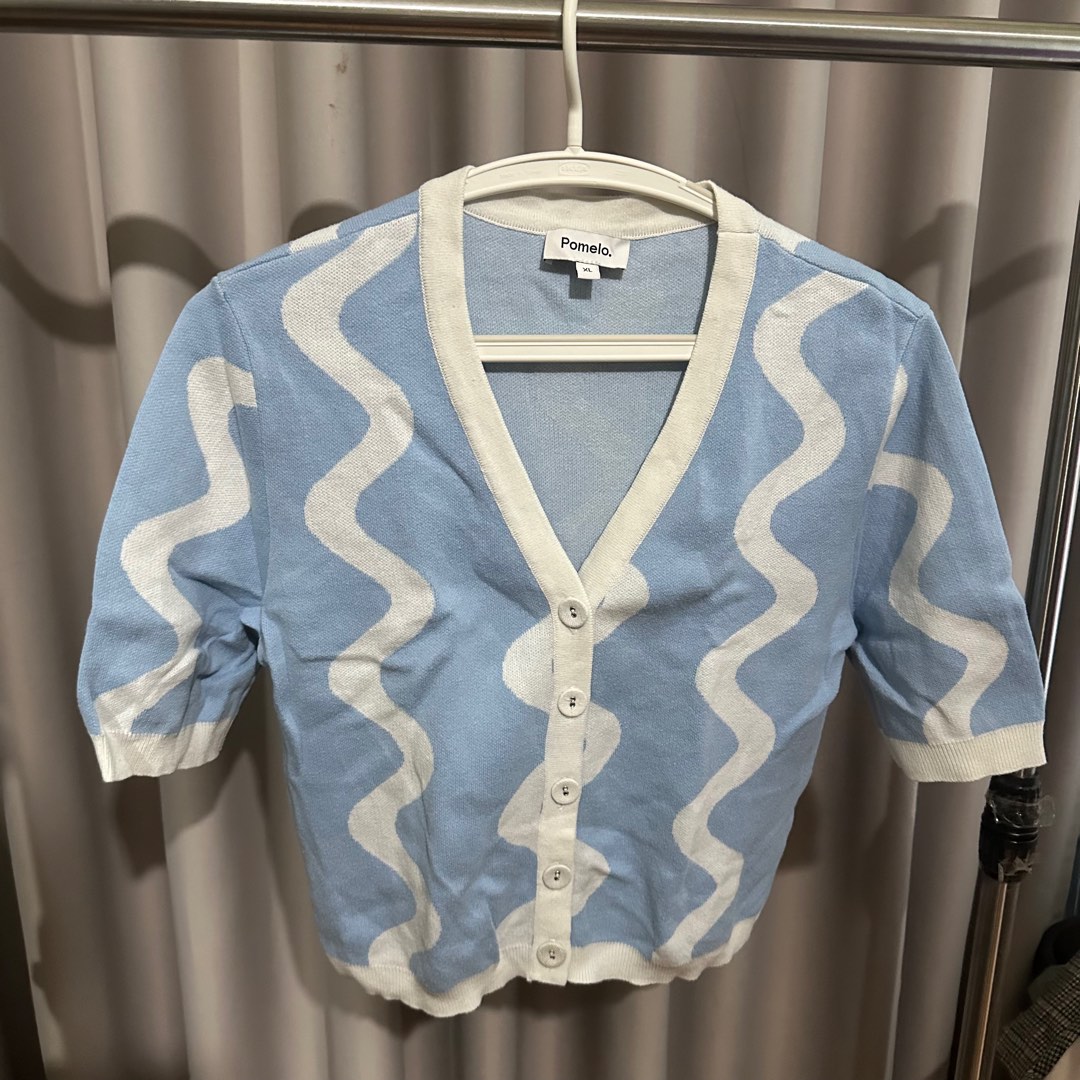 Pomelo Pastel Blue Top, Women's Fashion, Tops, Blouses on Carousell