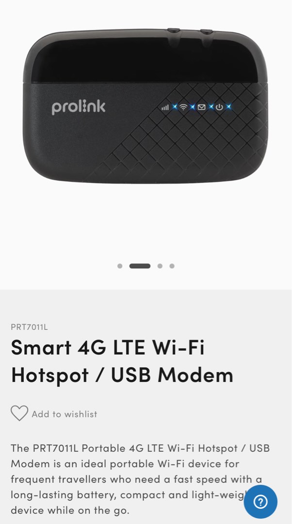 Prolink 4G LTE Mobile Wi-Fi ( with warranty), Computers & Tech, Parts ...