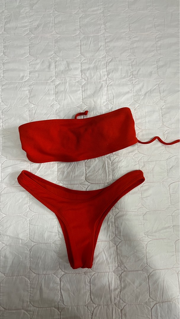 Red Bikini, Women's Fashion, Swimwear, Bikinis & Swimsuits on Carousell