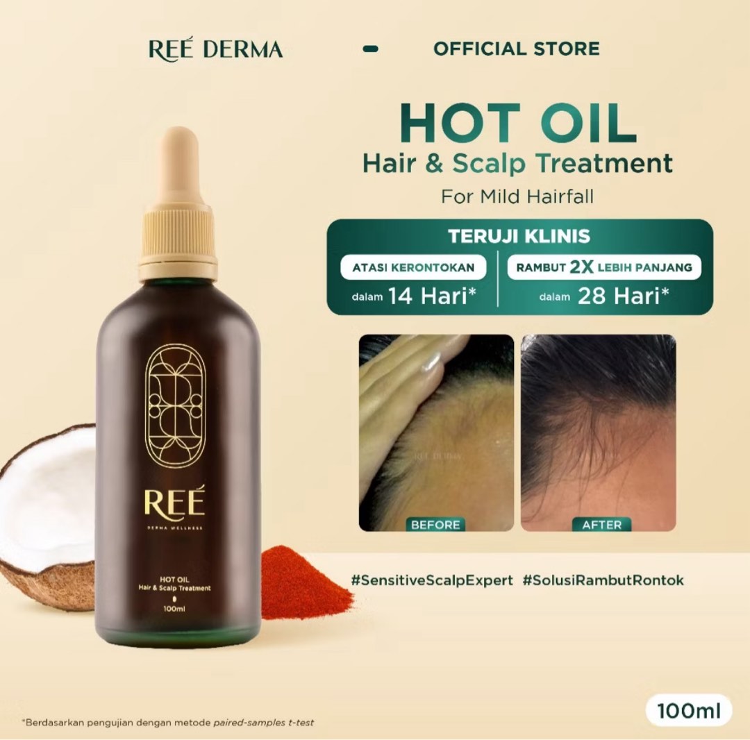 Ree Derma Wellness Hot Oil Hair & Scalp Treatment, Kesehatan ...