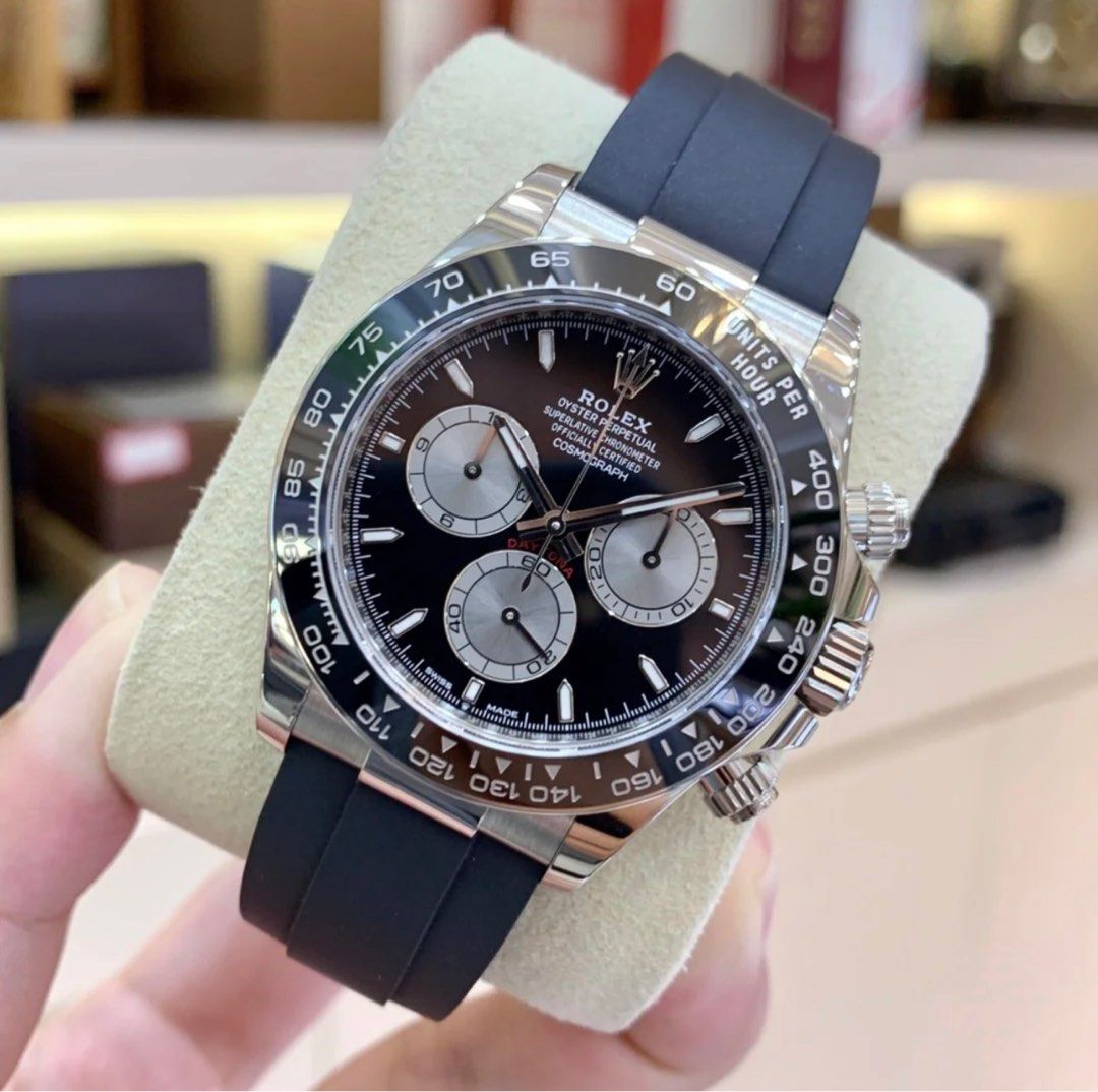 Rolex Daytona 126519LN White Gold Black Dial, Luxury, Watches on Carousell