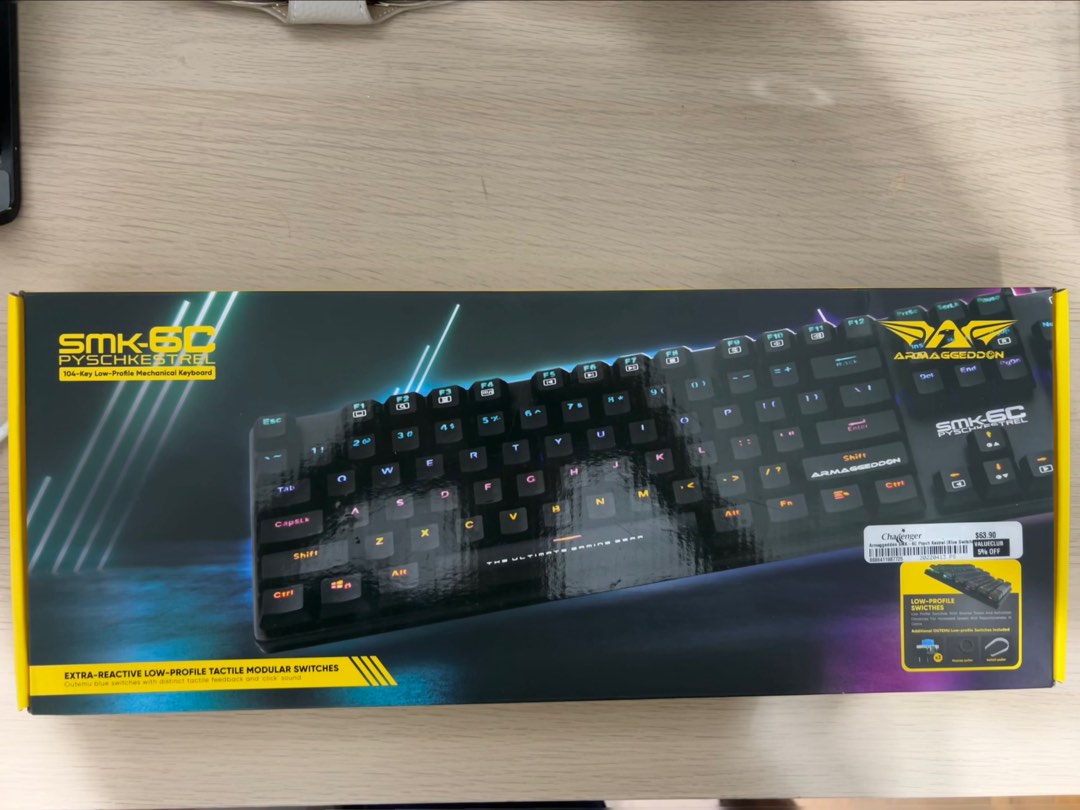 Half Retail Price! SmK-6C 104-Key Low-Profile Mechanical Keyboard ...