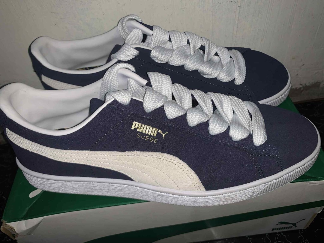 Suede Classic XXI Peacoat-Puma White, Men's Fashion, Footwear, Sneakers ...