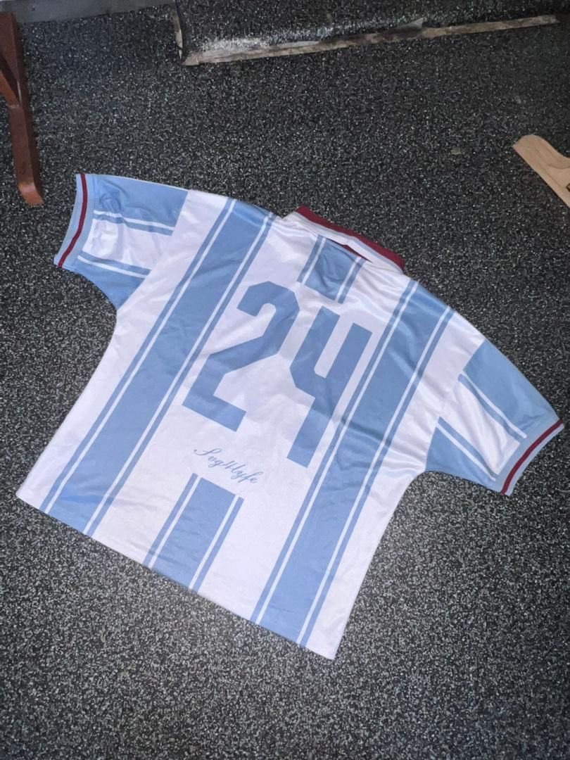 SVG FNF Light Blue Grace Stripe Jersey, Men's Fashion, Tops & Sets ...