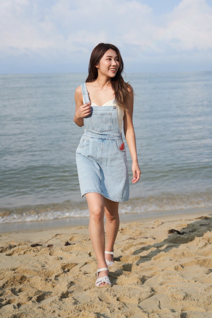 TCL The Closet Lover Sammy Denim Dungaree Dress mongabong, Women's ...