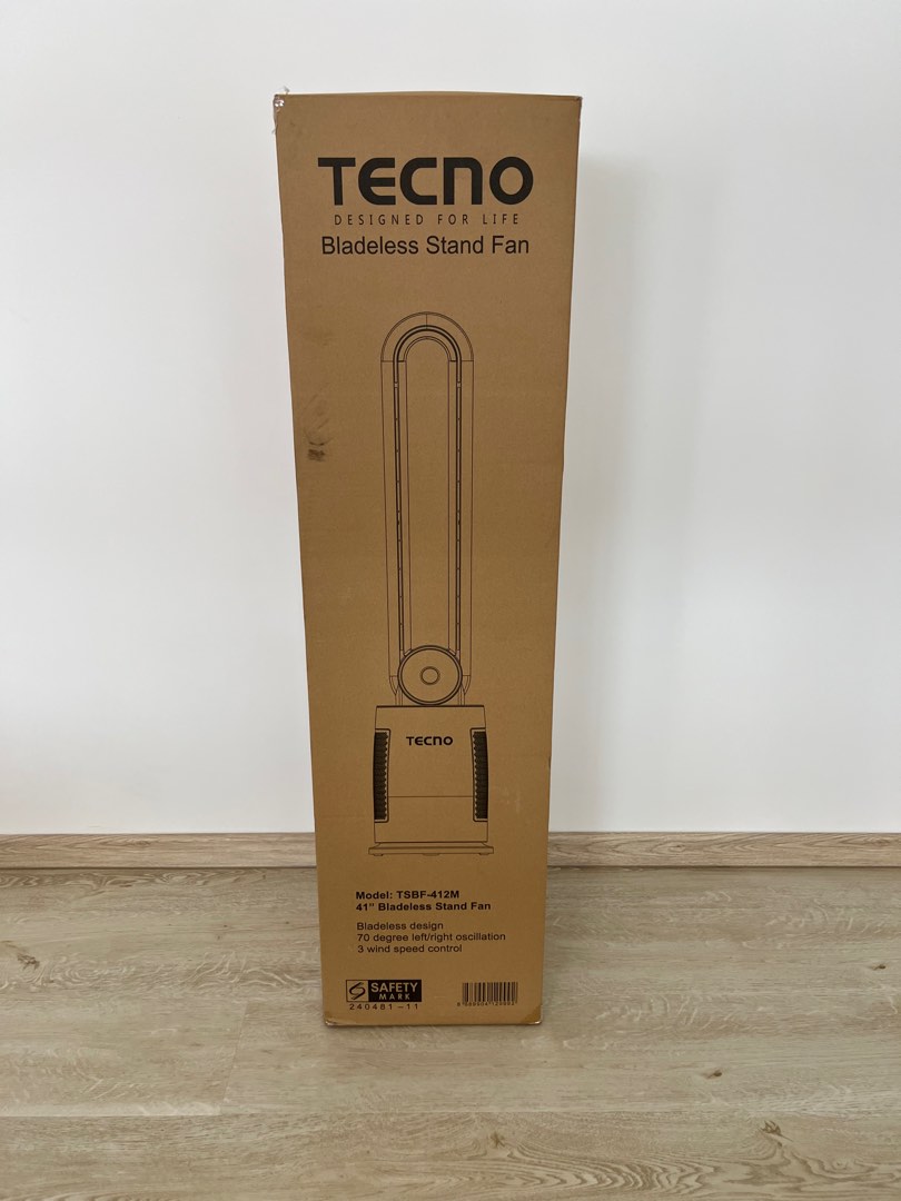 Tecno Bladeless Stand Fan TSBF-412M, TV & Home Appliances, Other Home ...