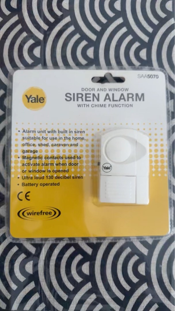 Yale Door and Window Siren Alarm with Chime Function, Furniture & Home ...